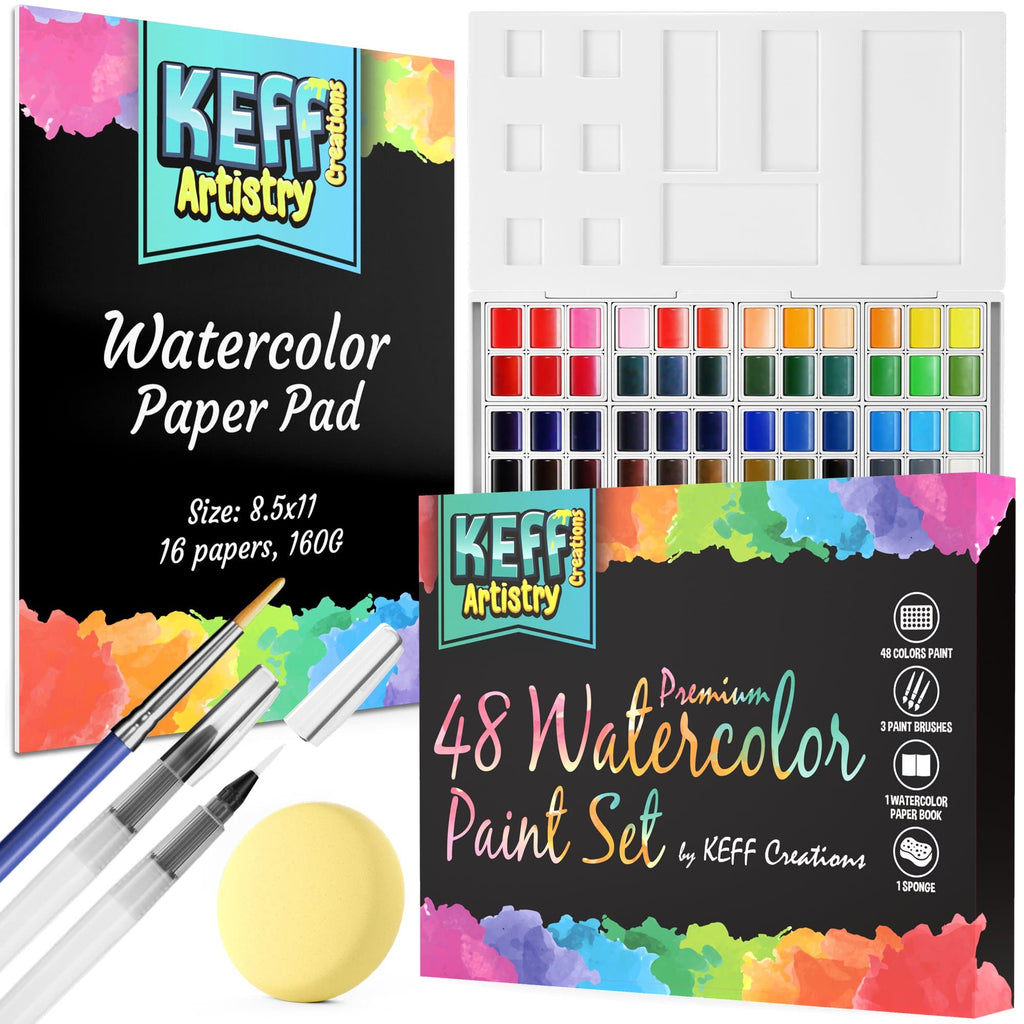 55-Piece Watercolor Paint Bundle – KEFF Creations