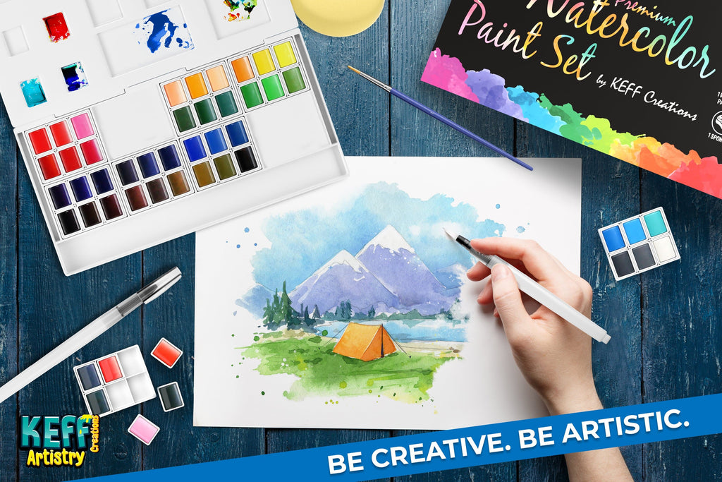 55-Piece Watercolor Paint Bundle – KEFF Creations