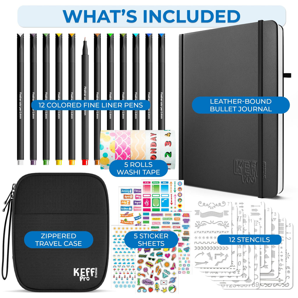 Ultimate Dotted Journal Kit With Case – KEFF Creations