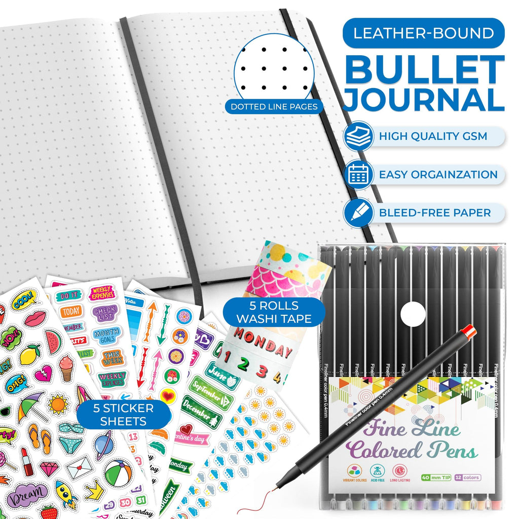Ultimate Dotted Journal Kit With Case – KEFF Creations