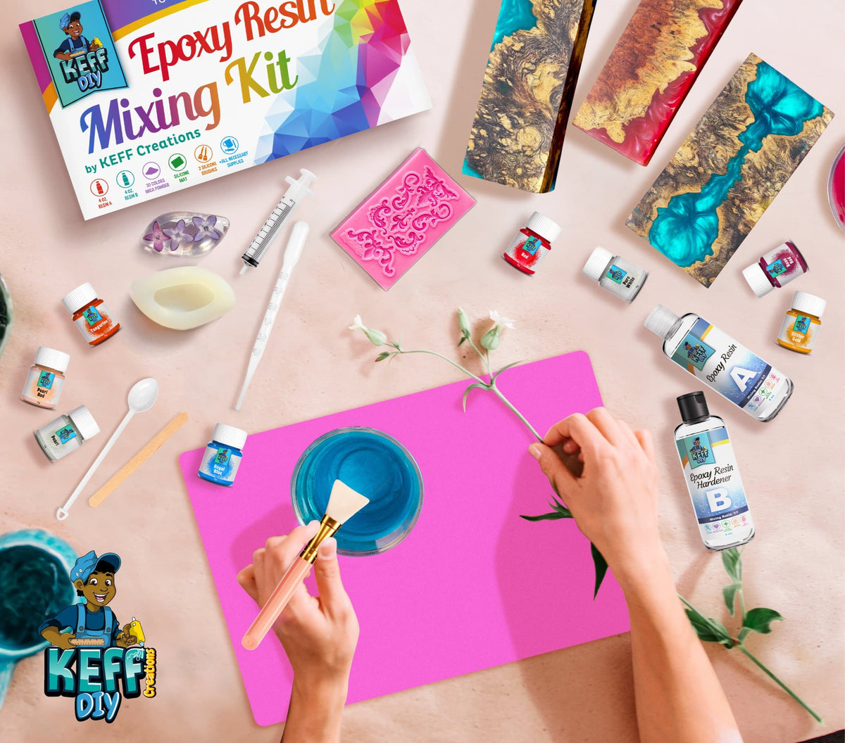 Epoxy Resin Mixing Kit 30 Powder Pigments – KEFF Creations